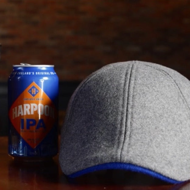 The Harpoon Boston Scally Cap (Flat Cap) - Grey