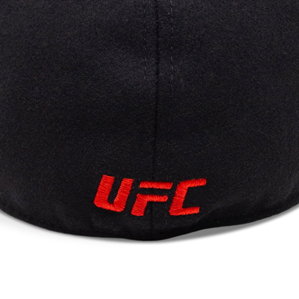 The UFC Six Panel Boston Scally Cap (Flat Cap) - Black