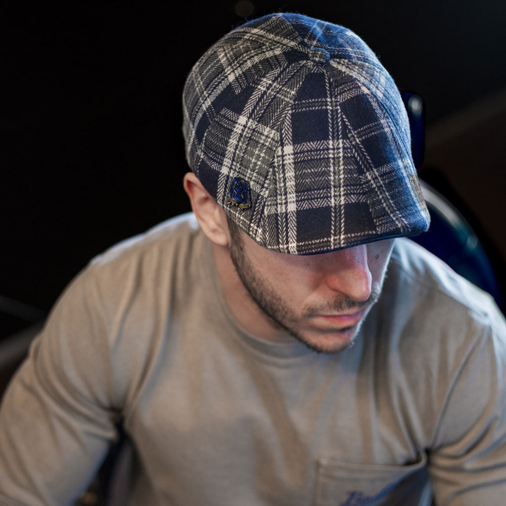The Royal Rose Boston Scally Cap (Flat Cap) - Royal Plaid