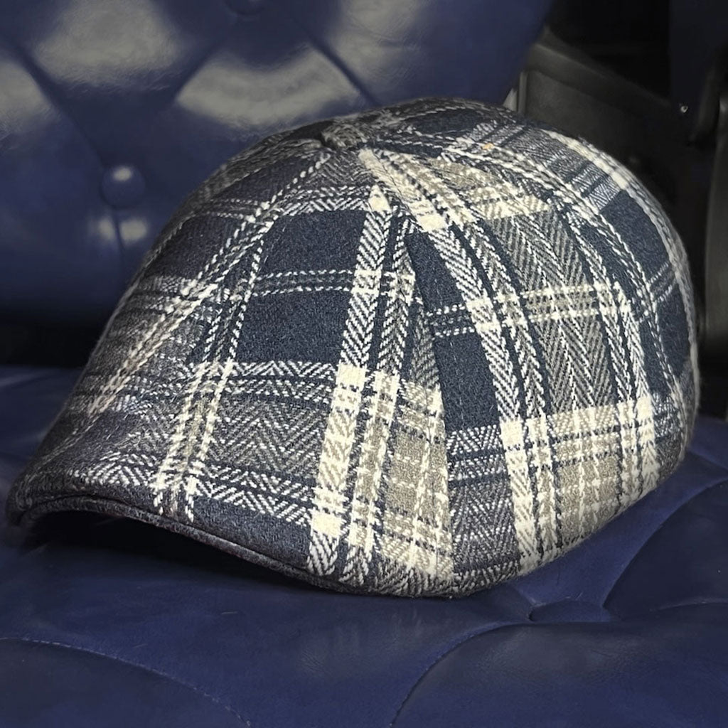 The Royal Rose Boston Scally Cap (Flat Cap) - Royal Plaid