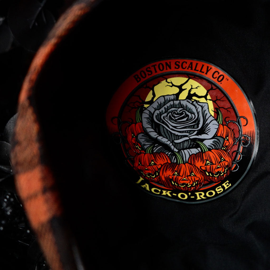 The Jack-O’-Rose Boston Scally Cap - Orange Plaid