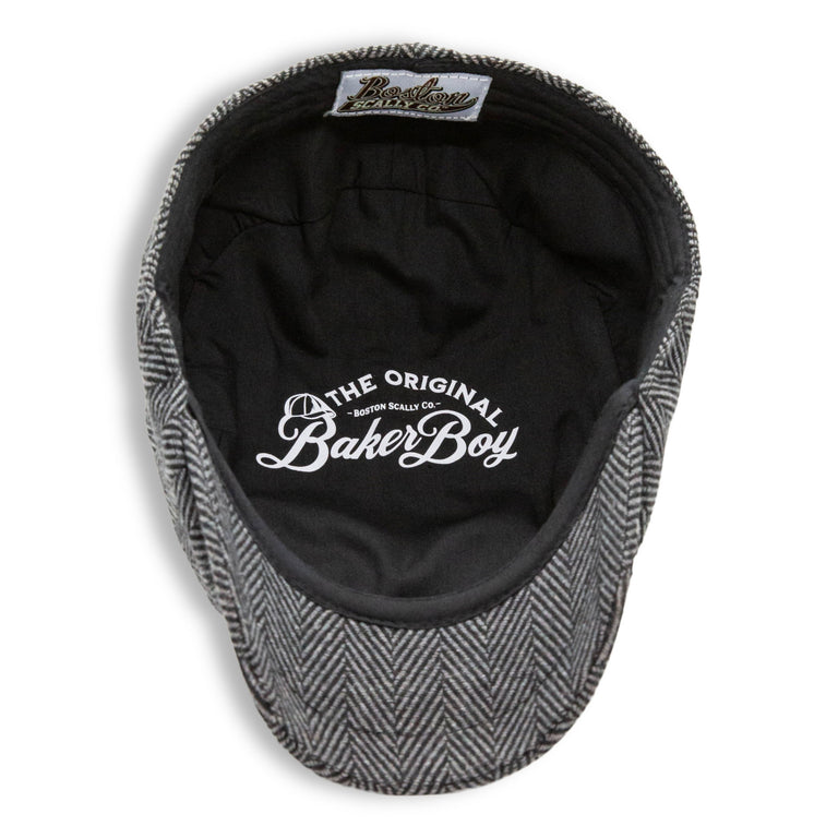 The Baker Boy Boston Scally Cap - Grey Herringbone
