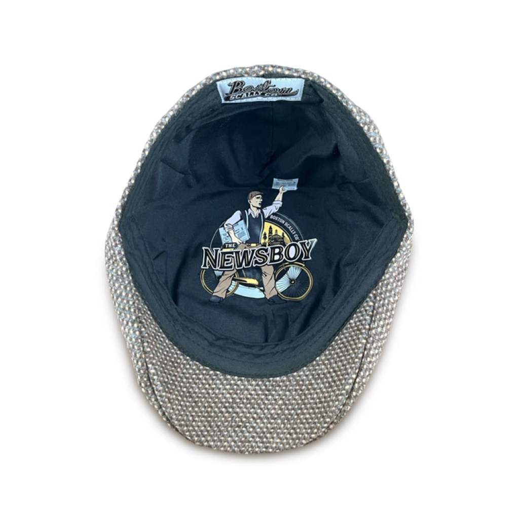 The Newsboy Boston Scally Cap - Grey/Brown